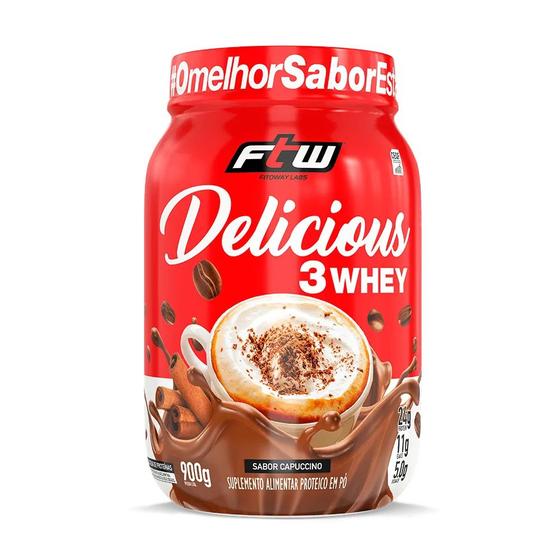 Whey Delicious 3whey Ftw Capuccino 900g - Whey Protein - Magazine Luiza
