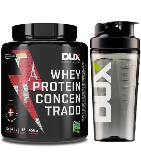 Whey dux concentrado 450g - butter cookies + coqueteleira - Dux ...