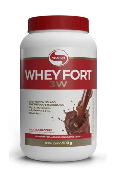 Whey Fort 3W 900g - VitaFor - 24 g Proteína na dose - Whey Protein Isolado - Concentrado ...
