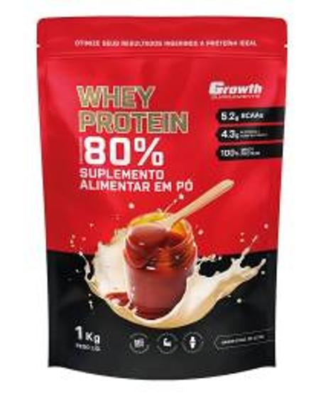 Whey Growth 80% Proteína Whey Protein 1kg - Growth Supplements - Whey ...