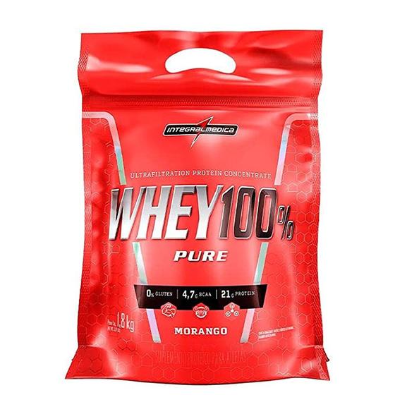 Whey Integralmédica 100% Pure Sachê 1.8kg - Integralmedica - Massa ...