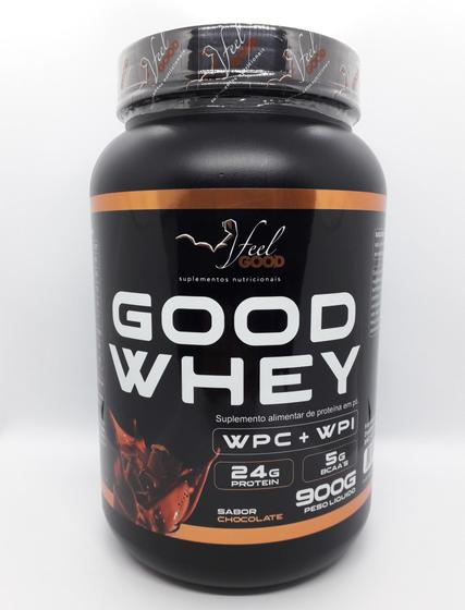 Whey Isolado e Concentrado 900g Chocolate - Feel Good - Baixo Carbo e Rico em Bcaas - Whey ...