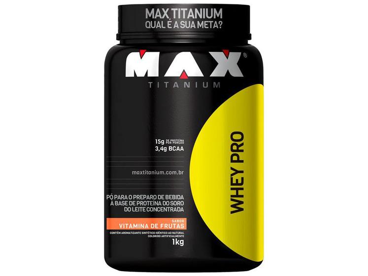 Whey Pro 1kg Vitamina De Frutas - Max Titanium - Massa Muscular ...