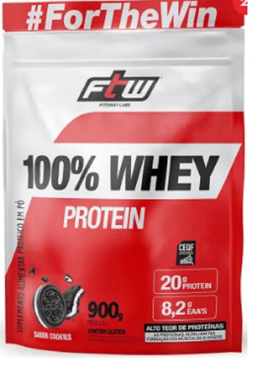 WHEY PROTEIN 100% 900G REFIL FTW - Sabores - - Whey Protein - Magazine Luiza