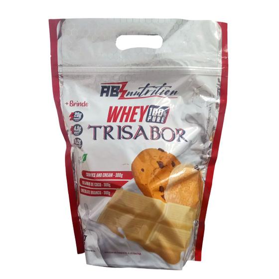 Whey Protein 100% ABS Trisabor Sabor Cookies E Cream/ Beijinho ...