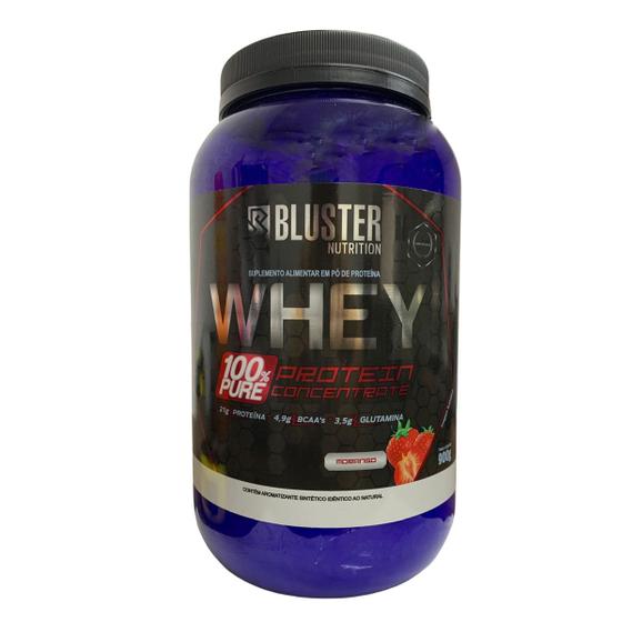 Whey Protein 100% Bluster Concentrado Sabor Morango Pote 900g Absolut Nutrition - Whey Protein ...