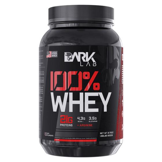 Whey Protein 100 Concentrado Pote 900g Dark Lab Massa Muscular