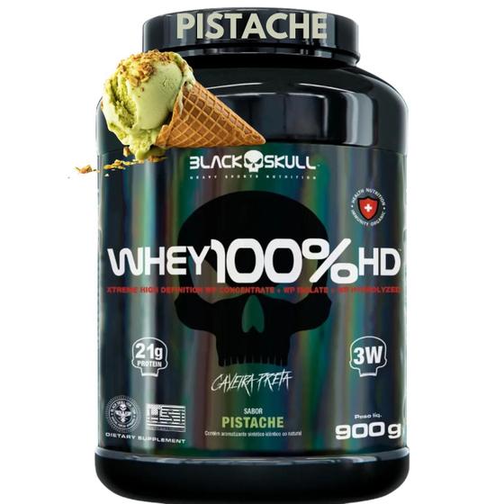 Whey Protein 100% HD Pure 900g BLACK SKULL ( Isolado - Hidrolisado - Concentrado ) Suplemento de ...