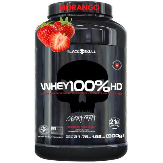 Whey Protein 100% HD Pure 900g Pote BLACK SKULL ( Isolado - Hidrolisado ...