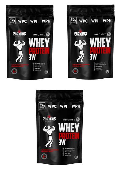 Whey Protein 3W 32g 3kg WPC WPI WPH - Premium - PROTEUS SUPLEMENTS - Whey Protein - Magazine Luiza