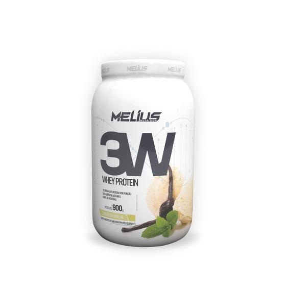 WHEY PROTEIN 3W - POTE 900g - MELIUS NUTRITION - Whey Blend - Magazine Luiza