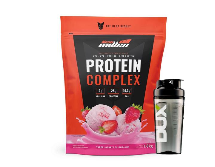 Whey Protein Complex 1,8kg New Millen + Coqueteleira Dux - Whey Protein ...