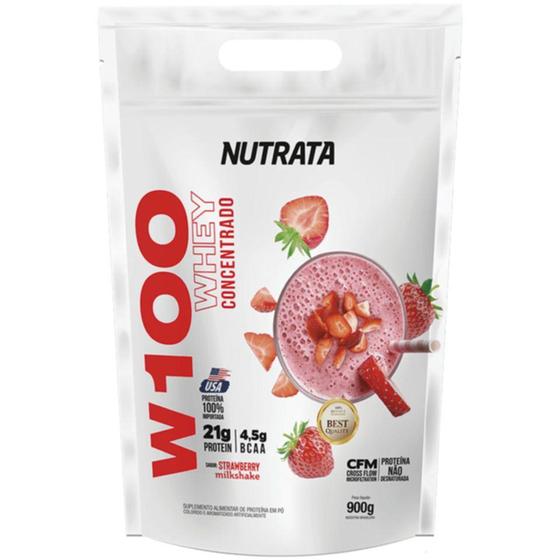 Whey Protein Concentrado 100% W100 900g Refil - Nutrata - Whey Protein - Magazine Luiza