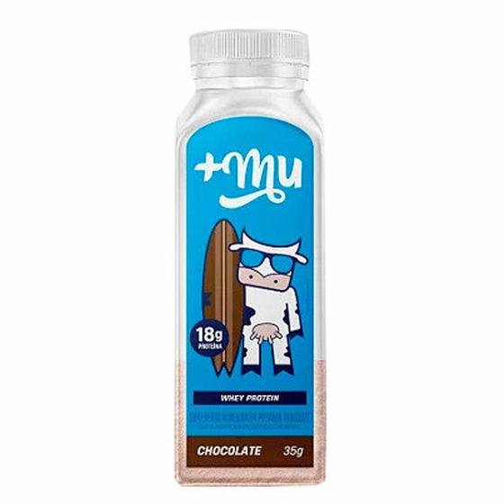 Whey Protein Concentrado Chocolate Garrafinha +Mu 35g - MAIS MU - Whey ...