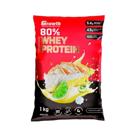 Whey Protein Concentrado Growth 80% 1000g - Growth Supplements - Whey ...