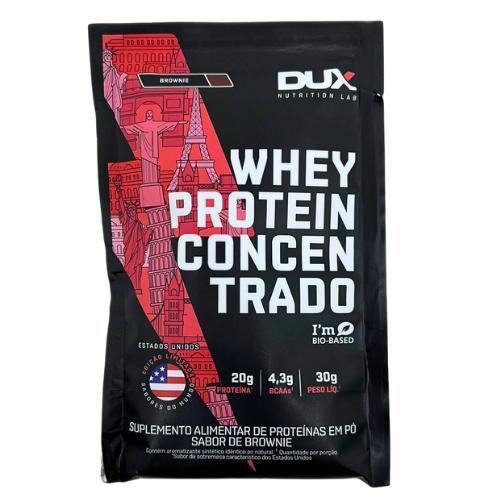 Whey Protein Concentrado Sabores Do Mundo Sachê 30g Brownie Dux