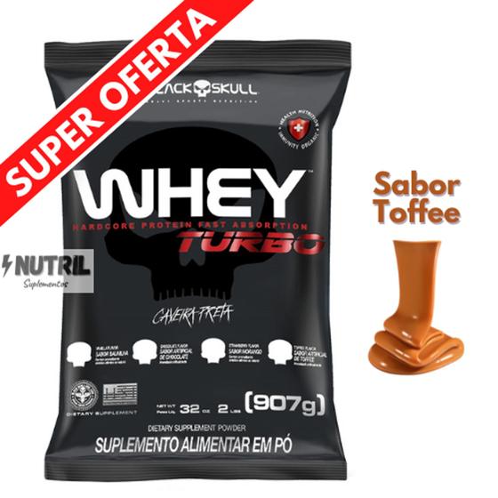 Whey Protein Concentrado TURBO Black Skull 907G - Refil - Whey Protein - Magazine Luiza