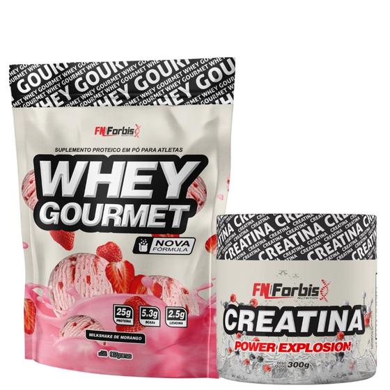 Whey Protein Gourmet FN Forbis Refil 907g + Creatina FN Forbis Power ...