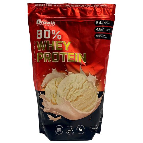 Whey Protein Growth 1kg Sabores Top Proteina Concentrada - Growth ...