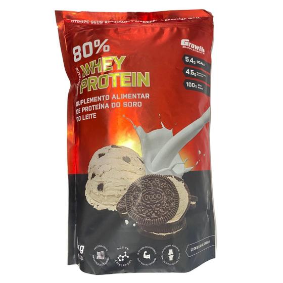 Whey Protein Growth 1kg Sabores Top Proteina Concentrada Growth