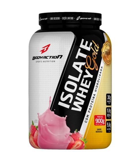 Whey Protein Isolado e Hidrolisado Isolate Gold 900g - Bodyaction ...