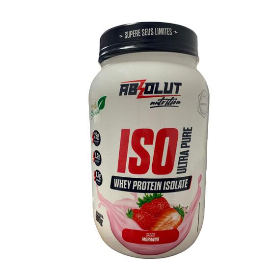 Whey Protein Isolado LUT Ultra Puro Sabor Morango Pote 900g Absolut Nutrition - Whey Protein ...
