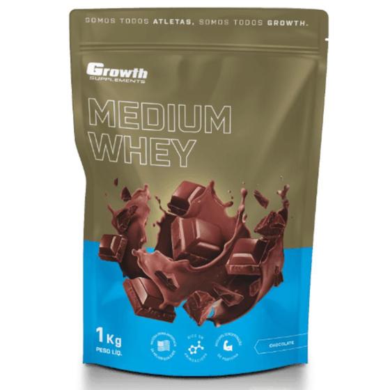 Whey Protein Medium 1Kg Chocolate Growth Supplements - Whey Protein ...