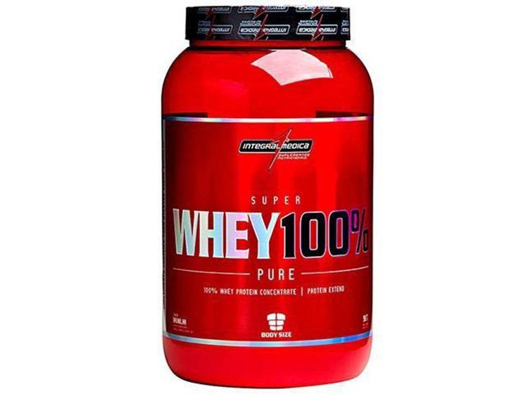 Whey Protein Super Whey 100 Pure 907g Morango - Integralmedica - Integralmédica - Massa Muscular ...
