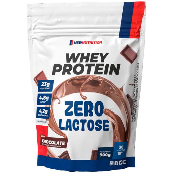 Whey Protein Zero Lactose 900g Chocolate NewNutrition - Massa Muscular ...