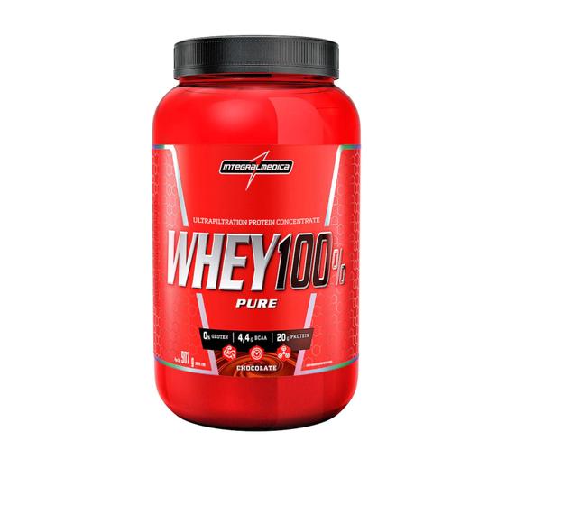 Whey Pure 100 Integral Medica Chocolate Pote 900g Whey Protein