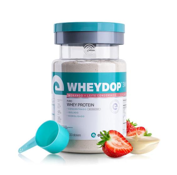 Wheydop 3W 900g Elemento Puro - Morango com Leite Condensado - Whey ...