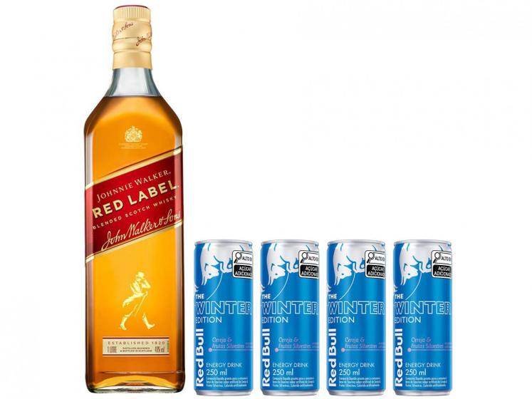 Whisky Johnnie Walker Red Label Escocês 1L + Red - Bull The Winter ...