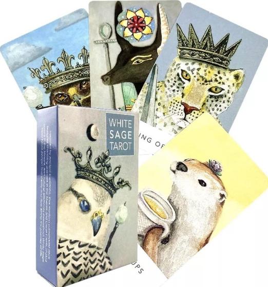 White Sage Tarot Deck Tarô Do Sábio Branco Baralho de Cartas de Oráculo ...