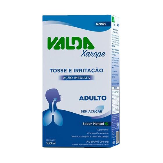 Xarope Valda Adulto Sem acucar Sabor Mentol 100ml - Medicamentos ...