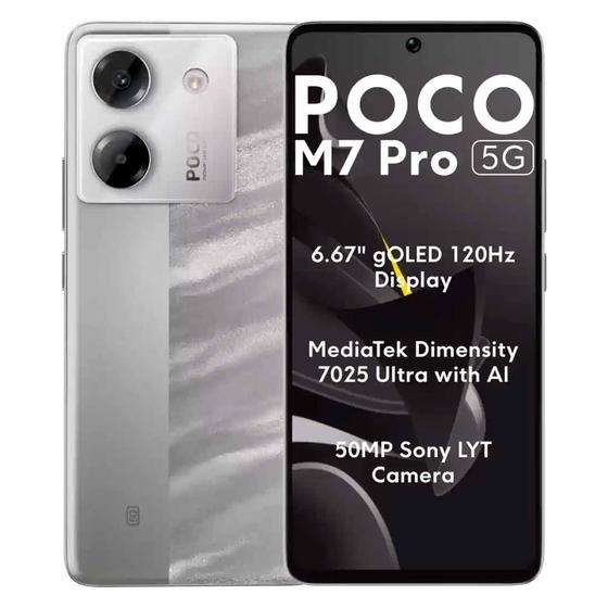 Xiaomi Poco M7 Pro 5G 256/8GB - Lunar Dust + FONE SEM FIO - Fone de ...