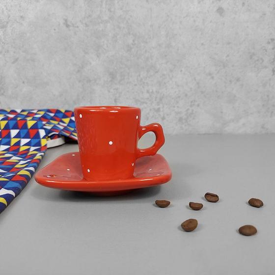 Xícara de Café Provençal 60 ml Vermelha Poá - Ordalha - Xícaras de Café ...