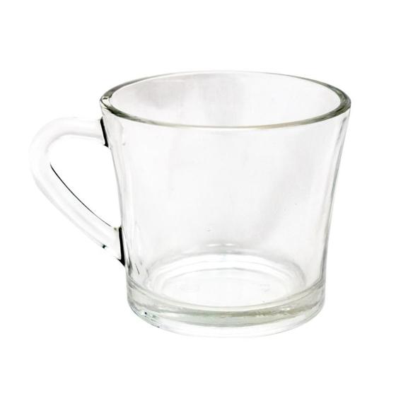 Xícara De Vidro Para Chás Cafés Transparente Sem Pires Com 185ml - Nunestar - Xícaras de Café ...