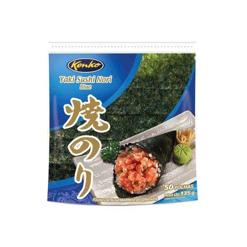 Yaki Sushi Nori Blue 135g - 50 Folhas - Kenko - Alga Marinha - Magazine ...