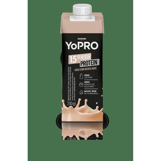 Yopro Coco com Batata-Doce Zero Lactose 15g Proteinas 250ml - Danone ...