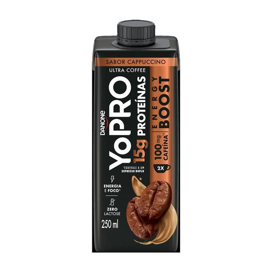 Yopro Danone Energy Boost 15g Proteína Sabor Cappuccino 250ml - Bebida ...