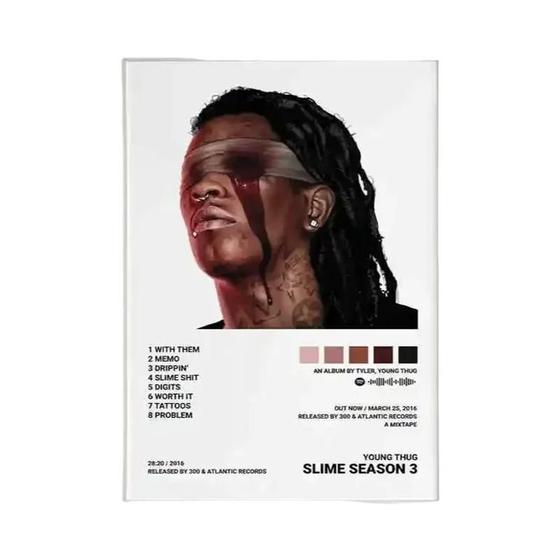 Young Thug Hip Hop Rapper Música Álbum Capa Impressão Em Tela Arte De ...