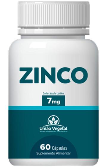 Zinco 60 cápsulas cada cápsula contém 7mg - União Vegetal - Zinco ...