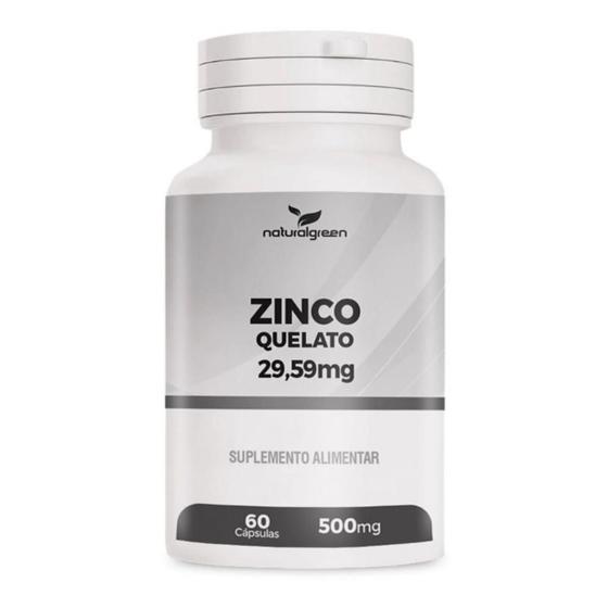 Zinco quelato 500mg 60 caps - Natural Green - Zinco - Magazine Luiza