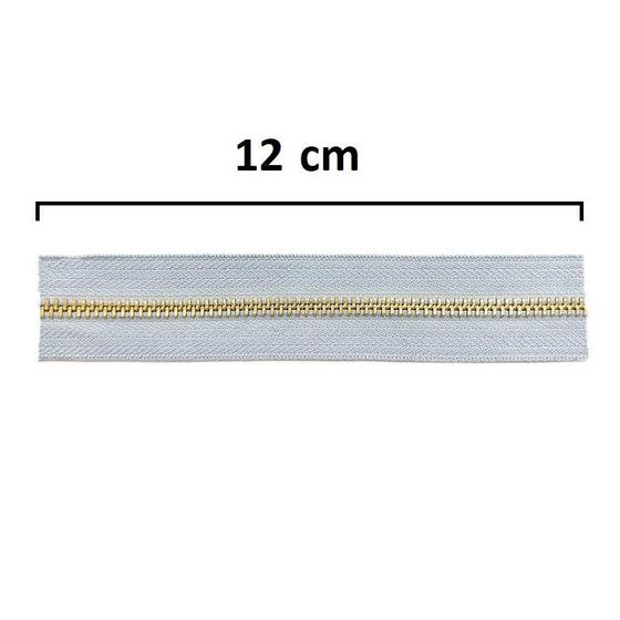 Ziper metal grosso - 12 cm - branco - corrente - Aviamentos - Magazine ...