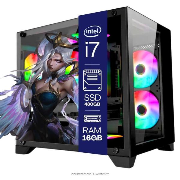 Computador PC Gamer Completo TOB Intel Core i7 16GB De Memória SSD ...