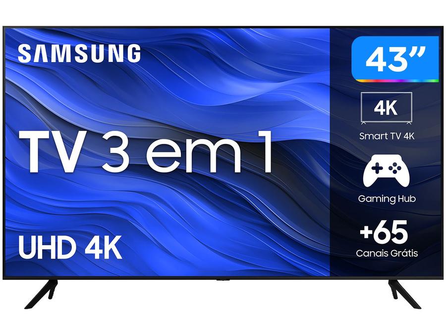 Smart TV 43” UHD 4K LED Samsung 43CU7700 - Shopping Smiles