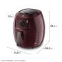 Air Fryer Electrolux por Rita Lobo 5L Vermelha Escura Family Efficient ...