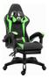Cadeira Gamer Ergonômica Escritório Python Fly X12 Pro Cor Preto/verde Material Do Estofamento ...