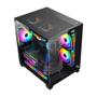 Gabinete gamer neologic aquario full glass, mid-tower, lateral e ...