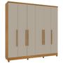 Guarda-roupa Casal Veneza 6 Portas 4 Gavetas Cinamomo/off White - Tcil Móveis - Guarda-Roupa ...